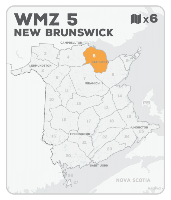 WMZ 5 Hunting Bundle - New Brunswick (6 maps) – Backroad Maps