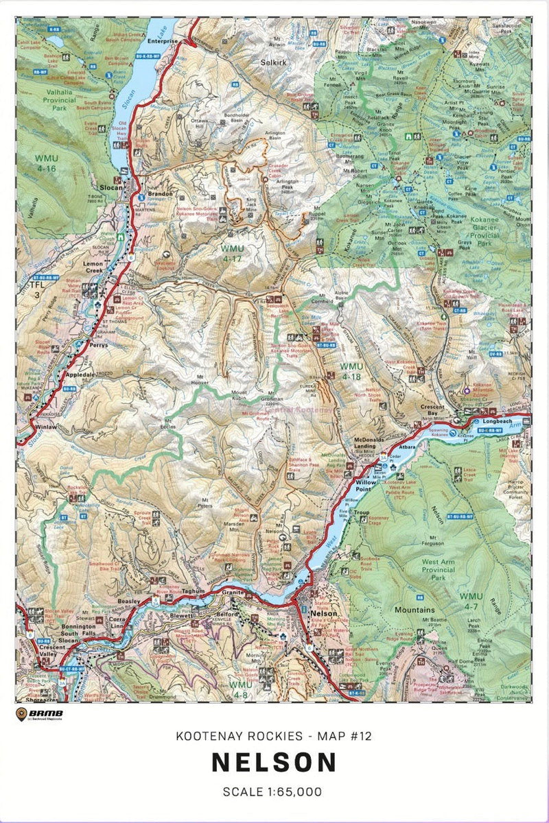 British Columbia TOPO Wall Maps – Backroad Maps