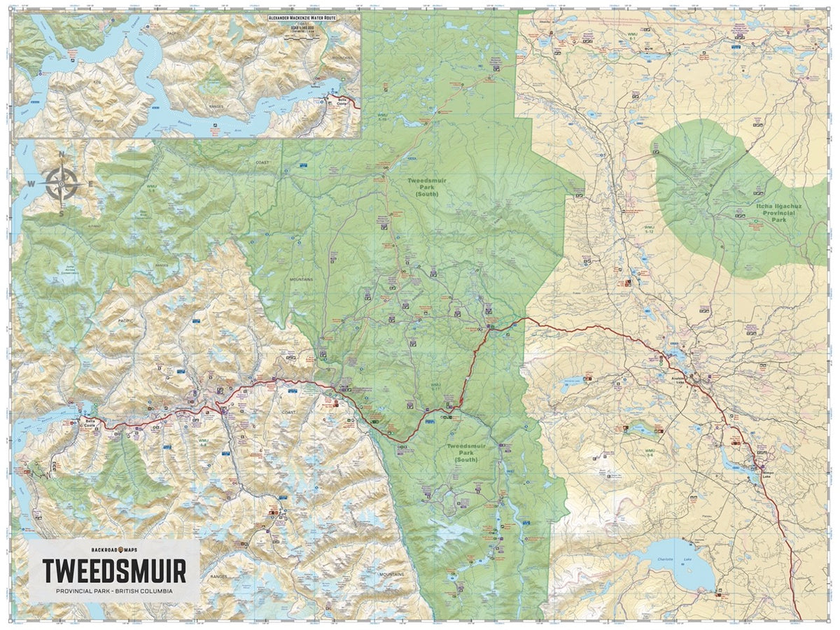 Tweedsmuir Park BC - Wall Map – Backroad Maps