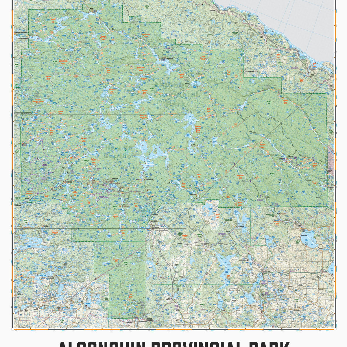 Algonquin Provincial Park, ON - Wall Map – Backroad Maps