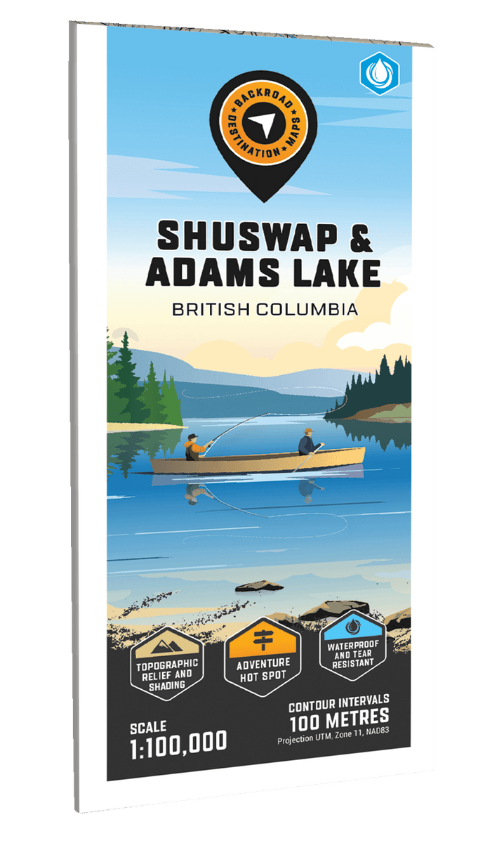 Shuswap & Adams Lake BC - Destination Map – Backroad Maps