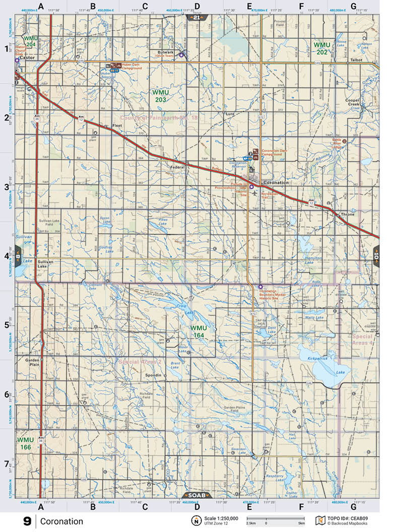 CEAB9 Wall Map - Coronation – Backroad Maps