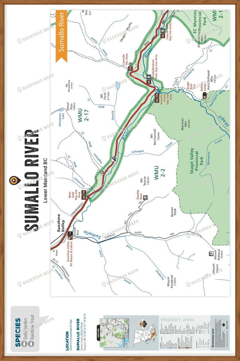 FLMBC106 Sumallo River - Wall Map – Backroad Maps