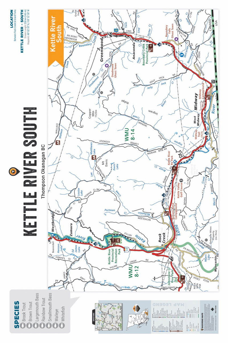 FTOBC106 Kettle River (South) - Wall Map – Backroad Maps