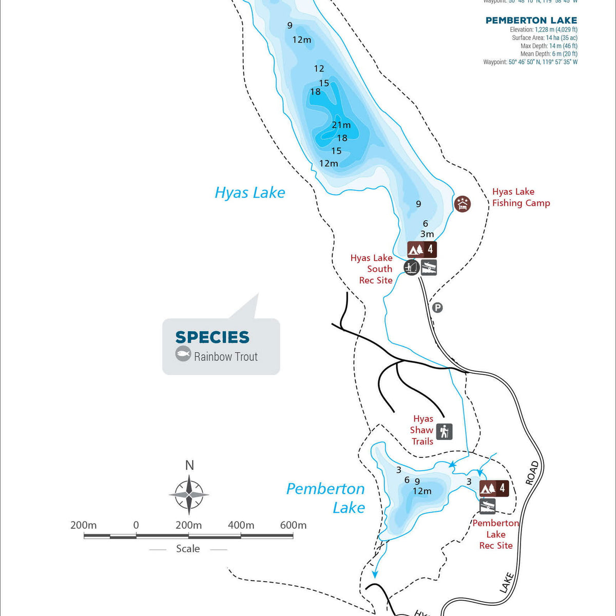 FTOBC91 Hyas, Hadlow & Pemberton Lakes – Backroad Maps