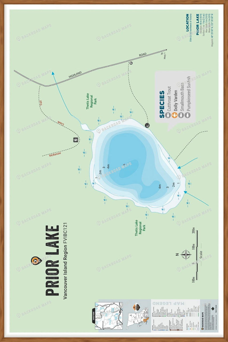 FVIBC121 Prior Lake - Wall Map – Backroad Maps