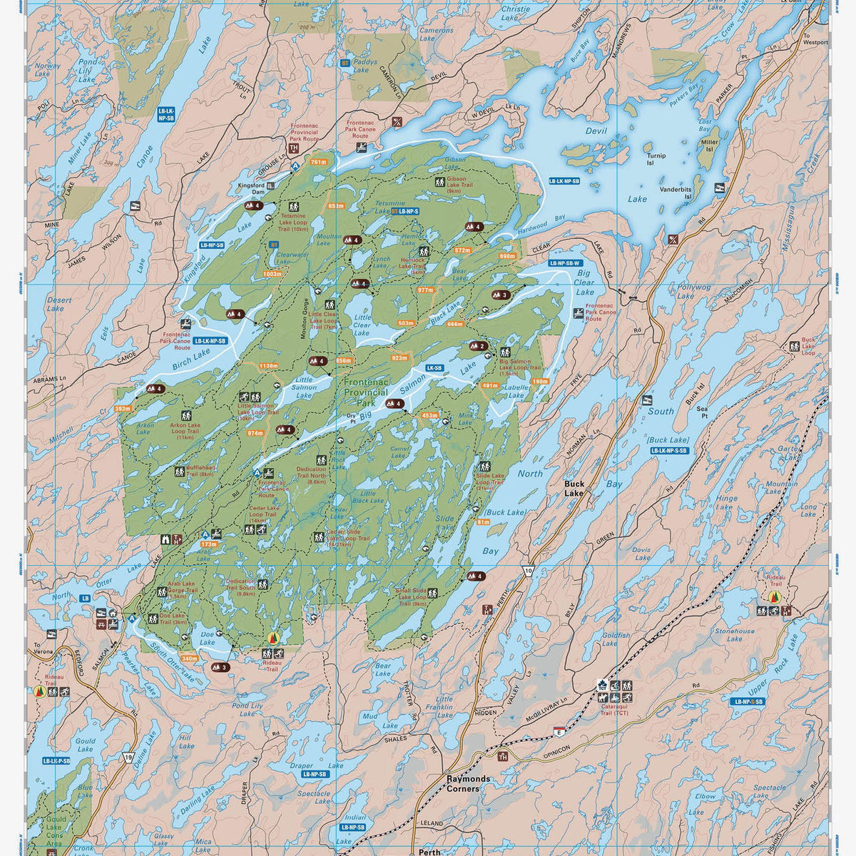 Frontenac Provincial Park ON - Wall Map – Backroad Maps