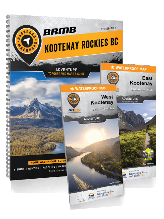 Kootenay Rockies BC Recreation Map & Mapbook Bundle – Backroad Maps