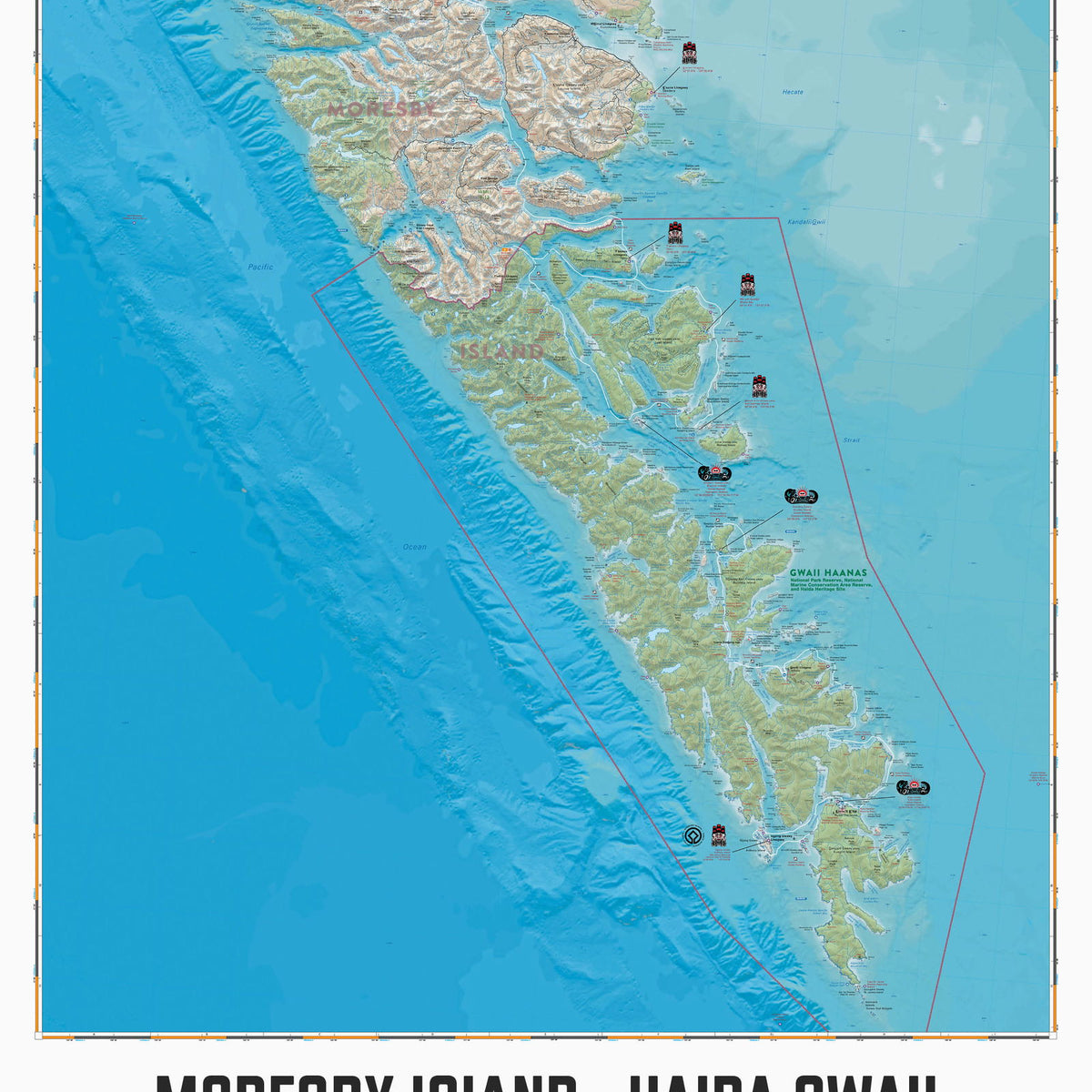 Moresby Island, Haida Gwaii, BC - Wall Map – Backroad Maps