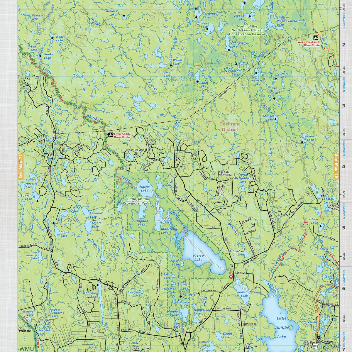 NEON78 TOPO Map - Little Abitibi – Backroad Maps