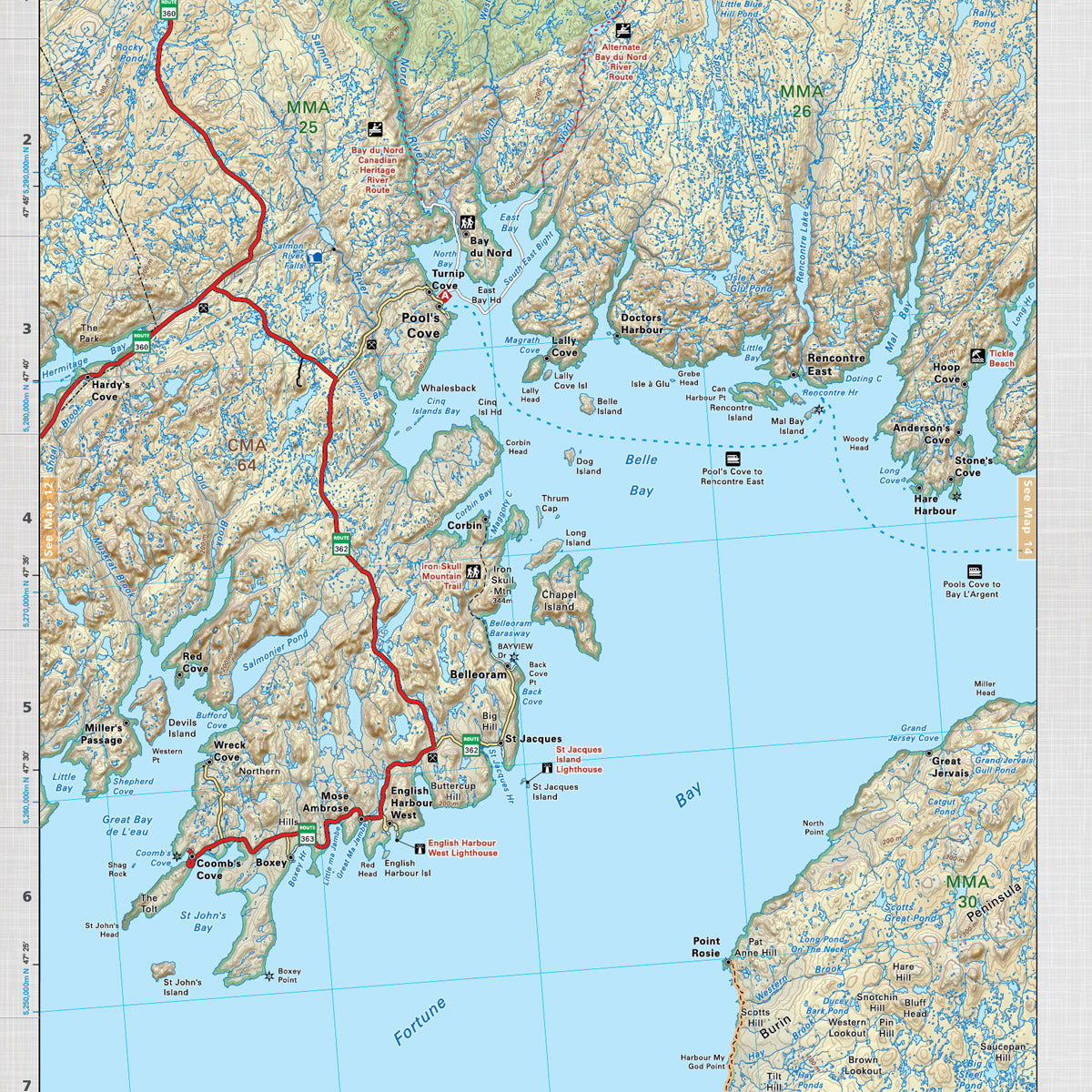 NFLD13 TOPO Map - Pool's Cove – Backroad Maps