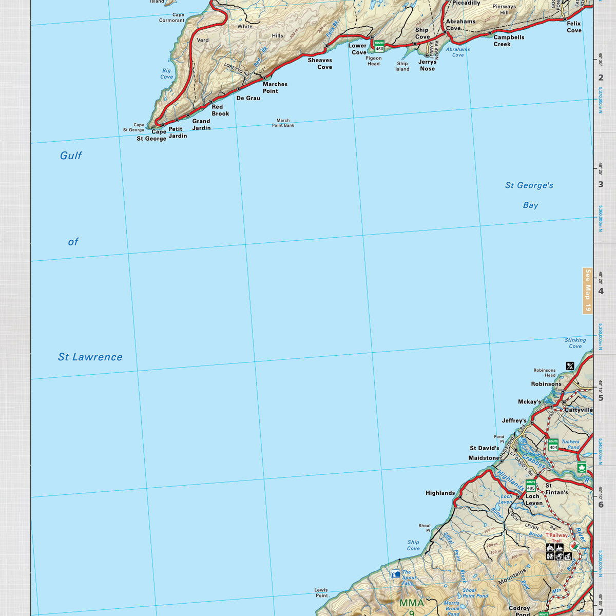 NFLD18 TOPO Map - St George's Bay – Backroad Maps