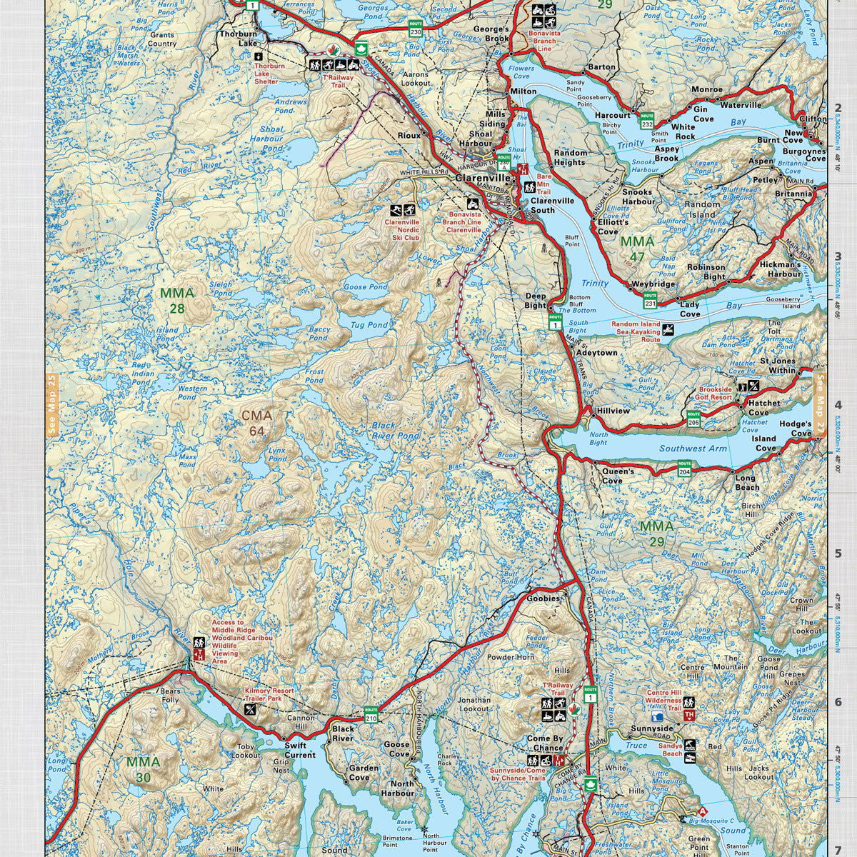 NFLD26 TOPO Map - Clarenville – Backroad Maps