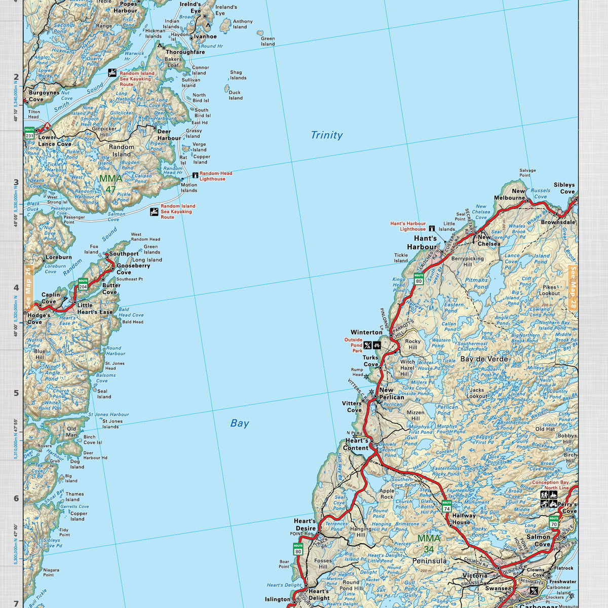 NFLD27 TOPO Map - Carbonear – Backroad Maps