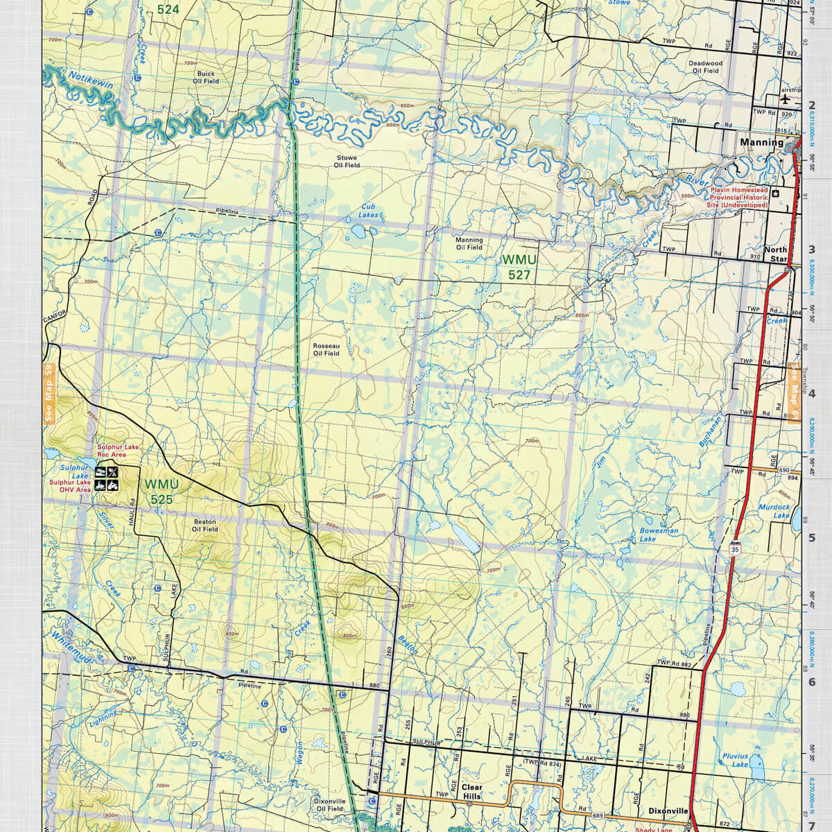 NOAB60 TOPO Map - Manning – Backroad Maps