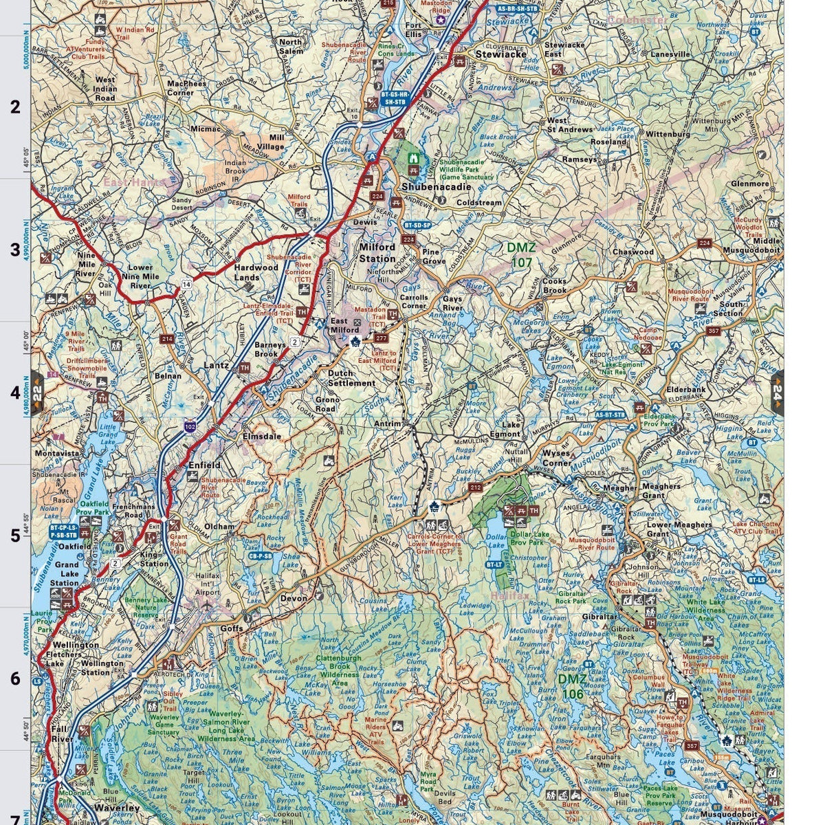 NSNS23 Wall Map - Stewiacke – Backroad Maps