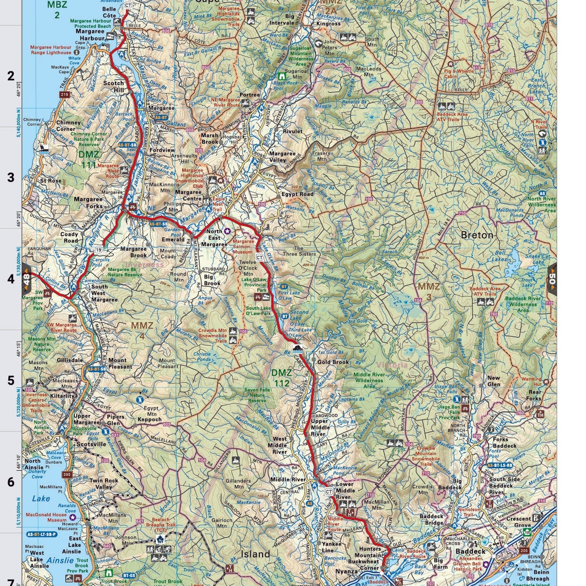 NSNS49 TOPO Map - Baddeck – Backroad Maps