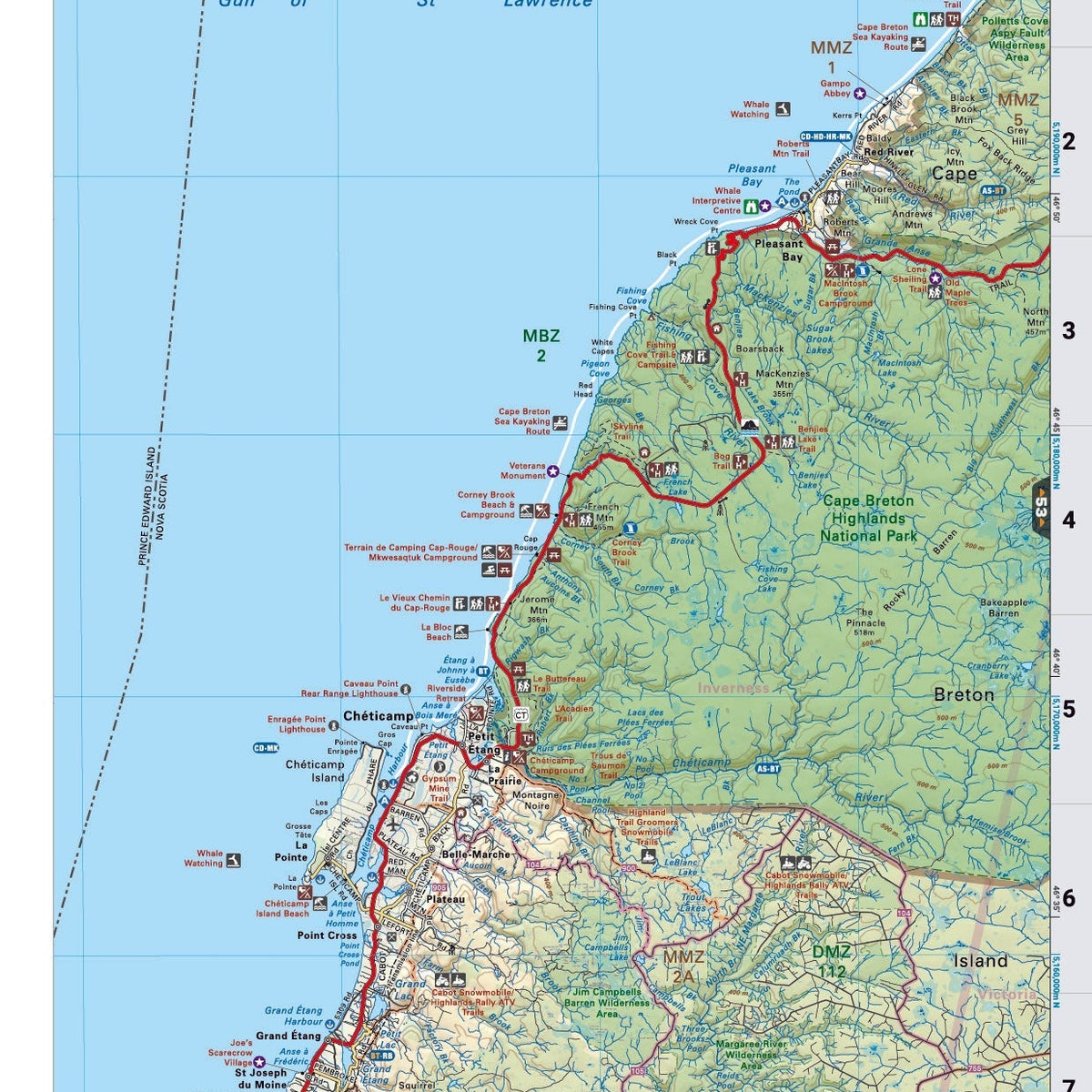 NSNS52 Wall Map - Cheticamp – Backroad Maps