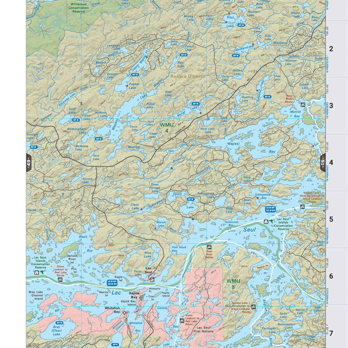 NWON50 TOPO Map - Lac Seul – Backroad Maps