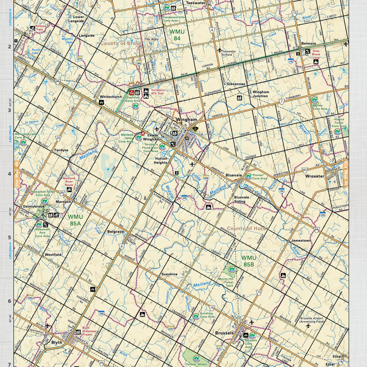 SOON41 Wall Map - Wingham – Backroad Maps