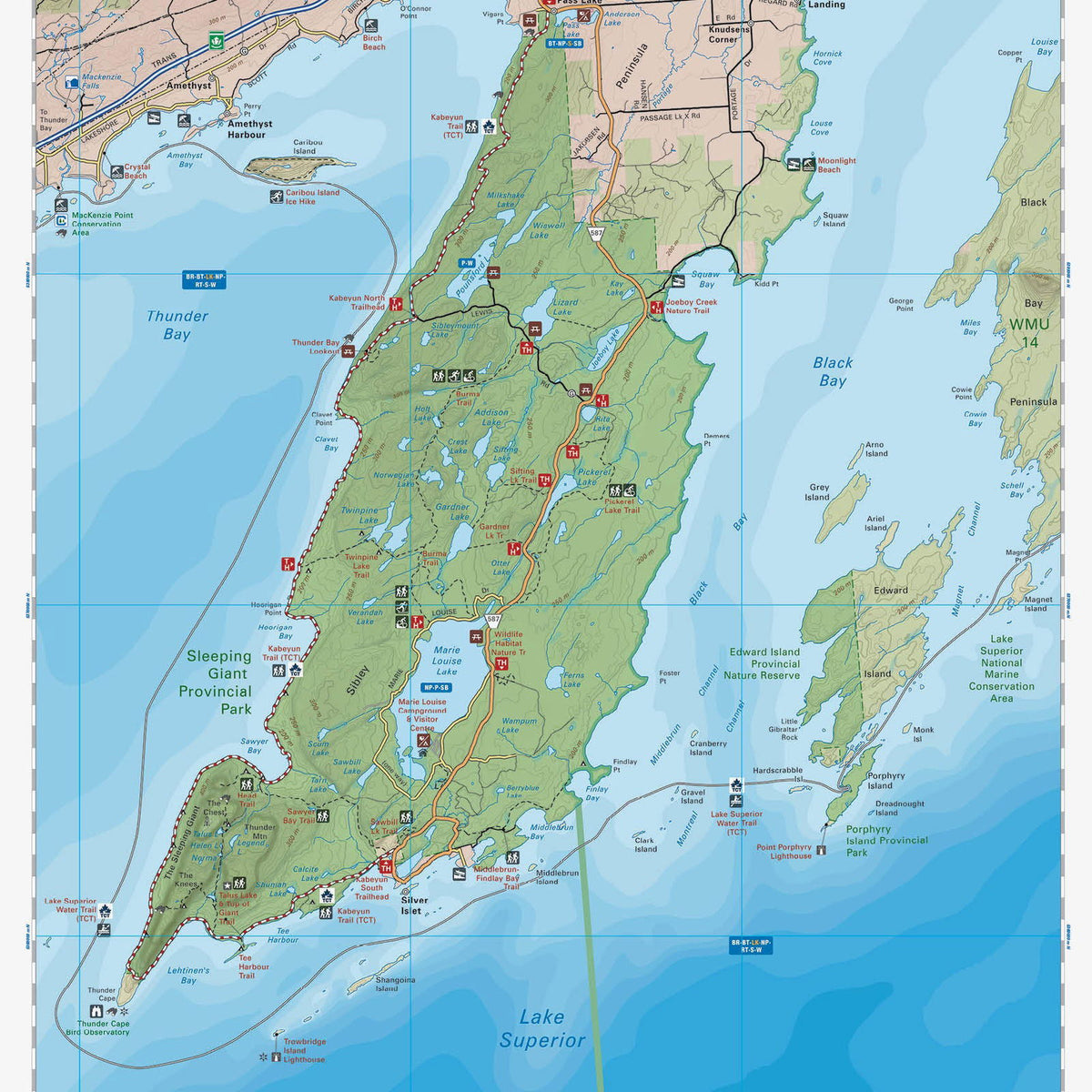 Sleeping Giant Provincial Park ON - Wall Map – Backroad Maps