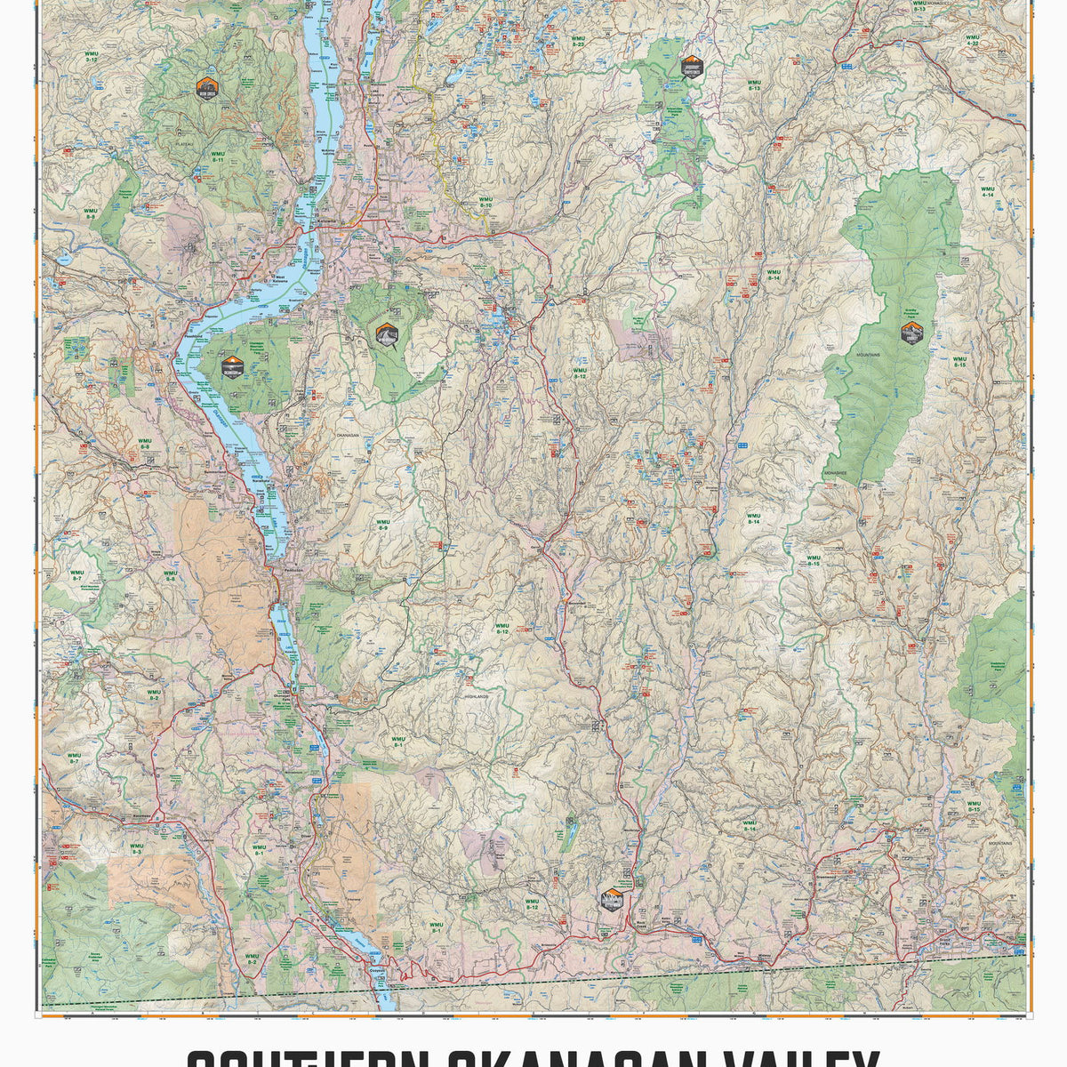 South Okanagan Valley, BC - Wall Map – Backroad Maps