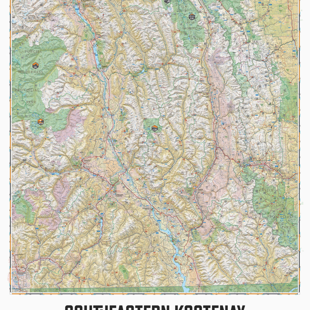 Southeastern Kootenay, BC - Wall Map – Backroad Maps