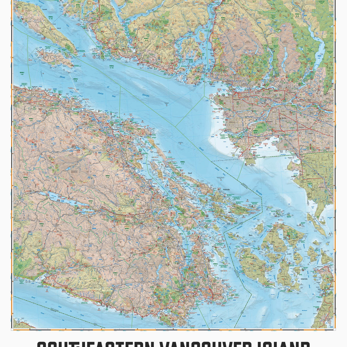 Southeastern Vancouver Island, BC - Wall Map – Backroad Maps