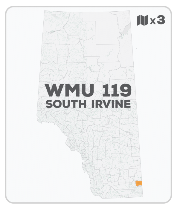 WMU 119 Hunting Bundle - South Irvine Alberta (3 maps) – Backroad Maps