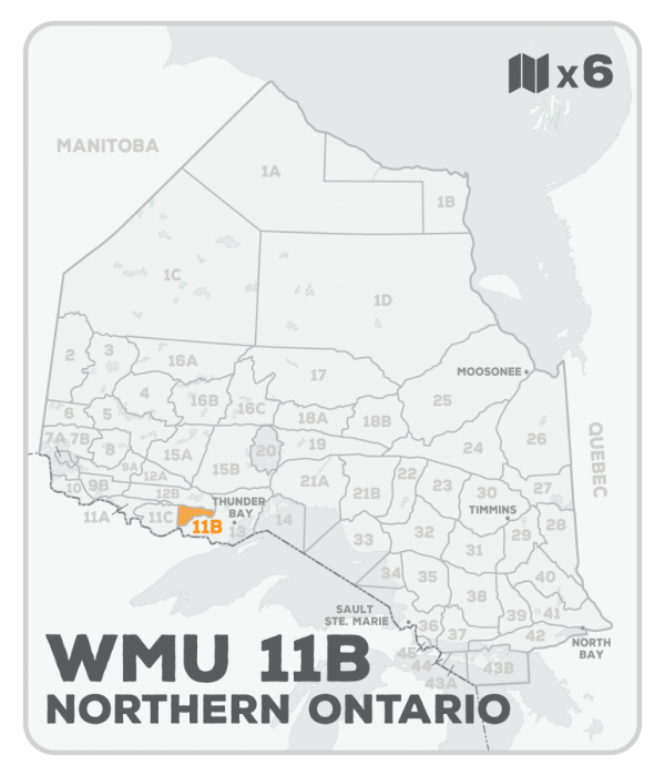 WMU 11B Hunting Bundle - Northern Ontario (6 maps) – Backroad Maps