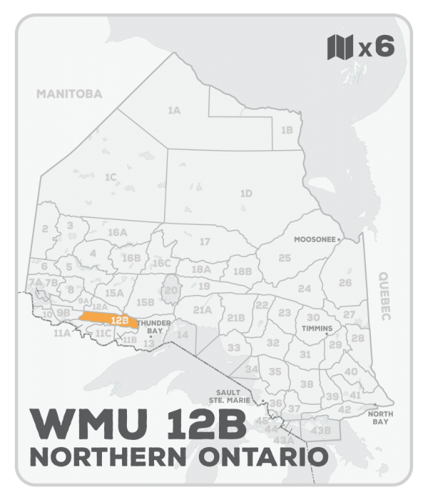 WMU 12B Hunting Bundle - Northern Ontario (6 maps) – Backroad Maps