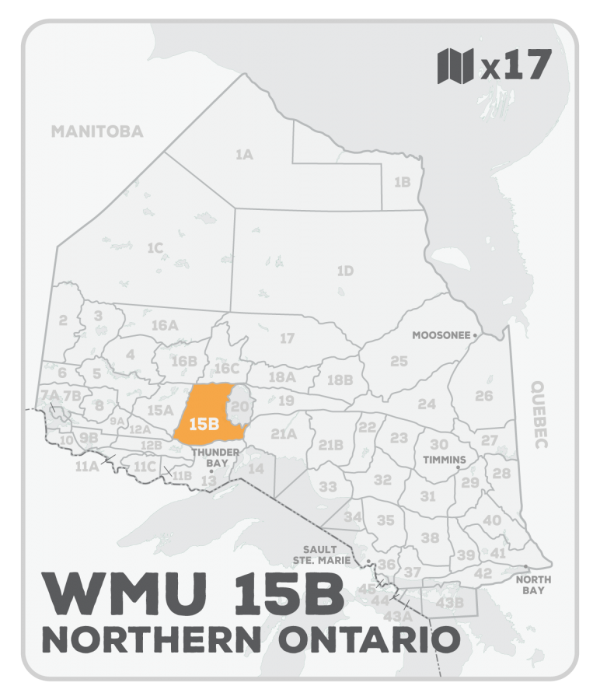 WMU 15B Hunting Bundle - Northern Ontario (17 maps) – Backroad Maps