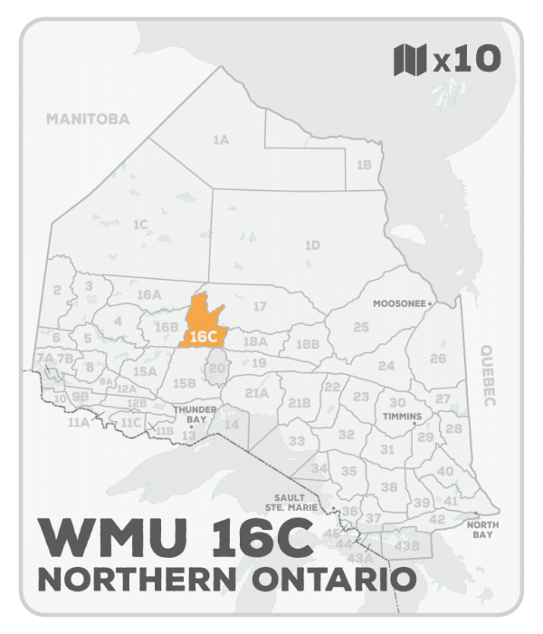 WMU 16C Hunting Bundle - Northern Ontario (10 maps) – Backroad Maps