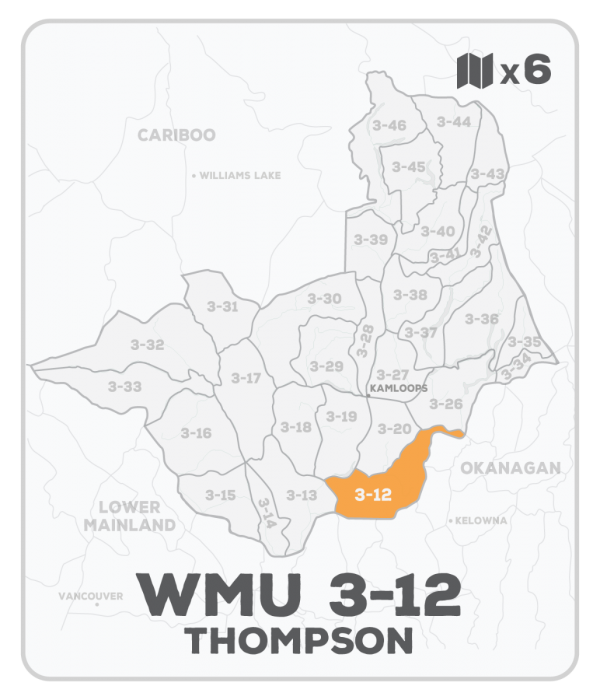WMU 3-12 Hunting Bundle - Thompson Region BC (6 maps) – Backroad Maps