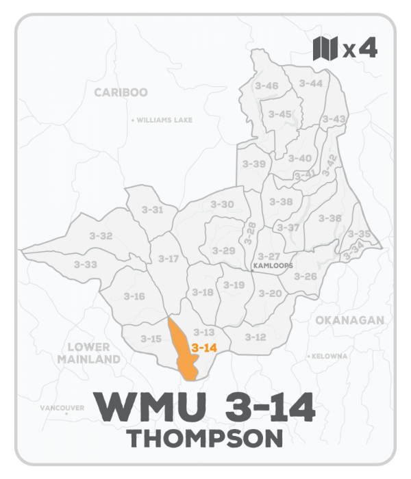WMU 3-14 Hunting Bundle - Thompson Region BC (4 maps) – Backroad Maps