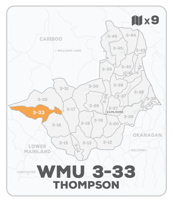 WMU 3-33 Hunting Bundle - Thompson Region BC (9 maps) – Backroad Maps
