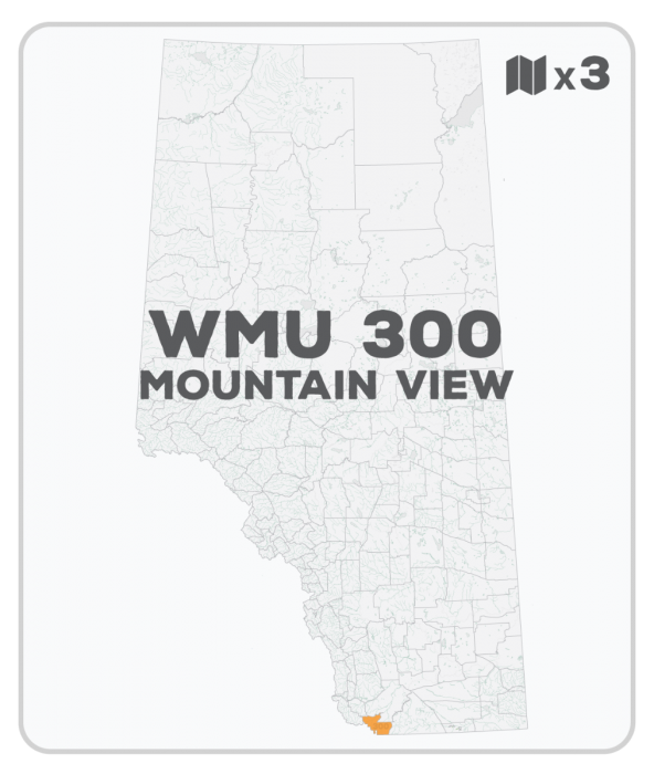 WMU 300 Hunting Bundle - Mountain View Alberta (3 maps) – Backroad Maps