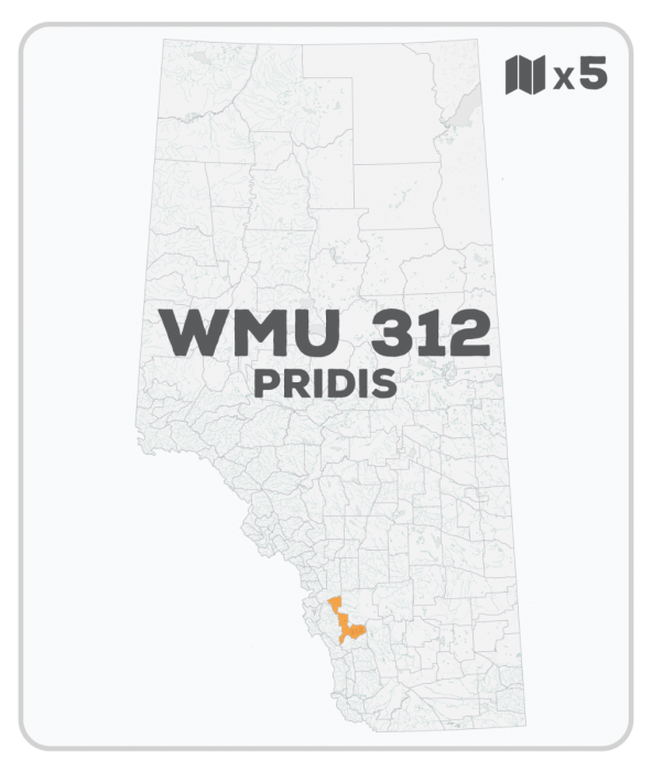 WMU 312 Hunting Bundle - Priddis Alberta (5 maps) – Backroad Maps
