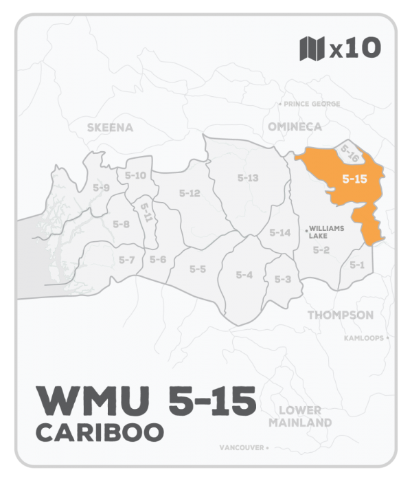 WMU 5-15 Hunting Bundle - Cariboo Region BC (10 maps) – Backroad Maps