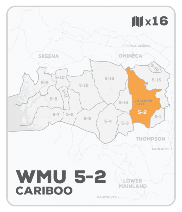 WMU 5-2 Hunting Bundle - Cariboo Region BC (16 maps) – Backroad Maps
