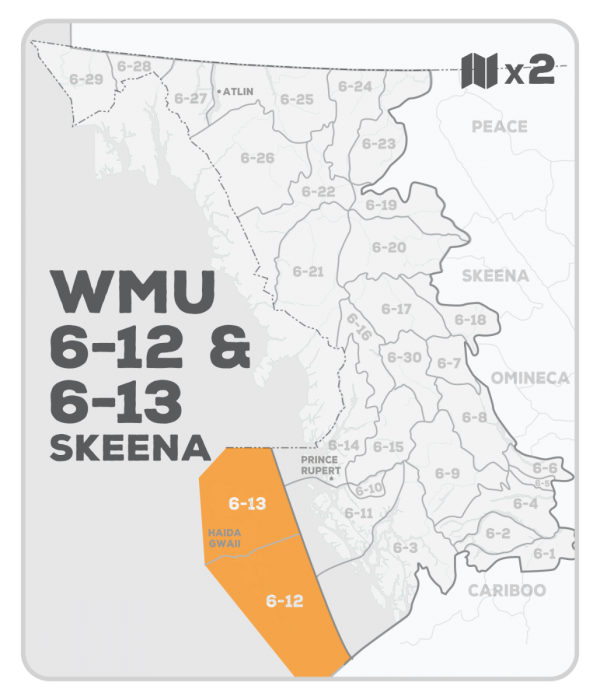 WMU 6-12 & 6-13 Hunting Bundle - Skeena Region BC (2 maps) – Backroad Maps