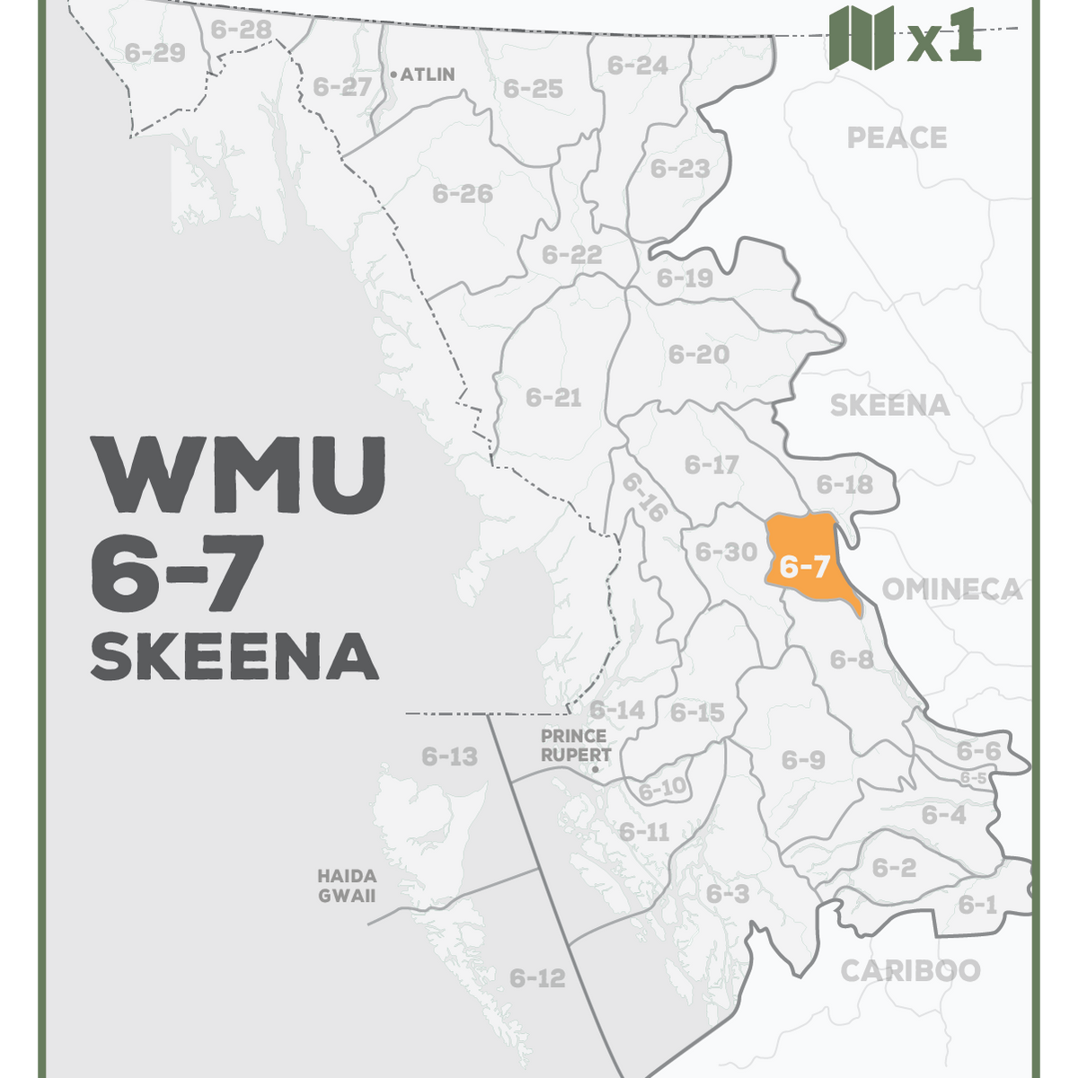 WMU 6-7 Skeena Region - Hunting Topo BC – Backroad Maps