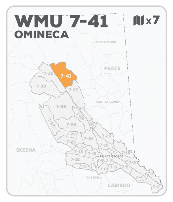 WMU 7-41 Hunting Bundle - Omineca Region BC – Backroad Maps
