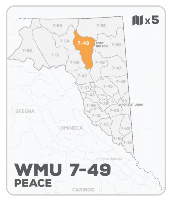 WMU 7-49 Hunting Bundle - Peace Region BC (5 maps) – Backroad Maps