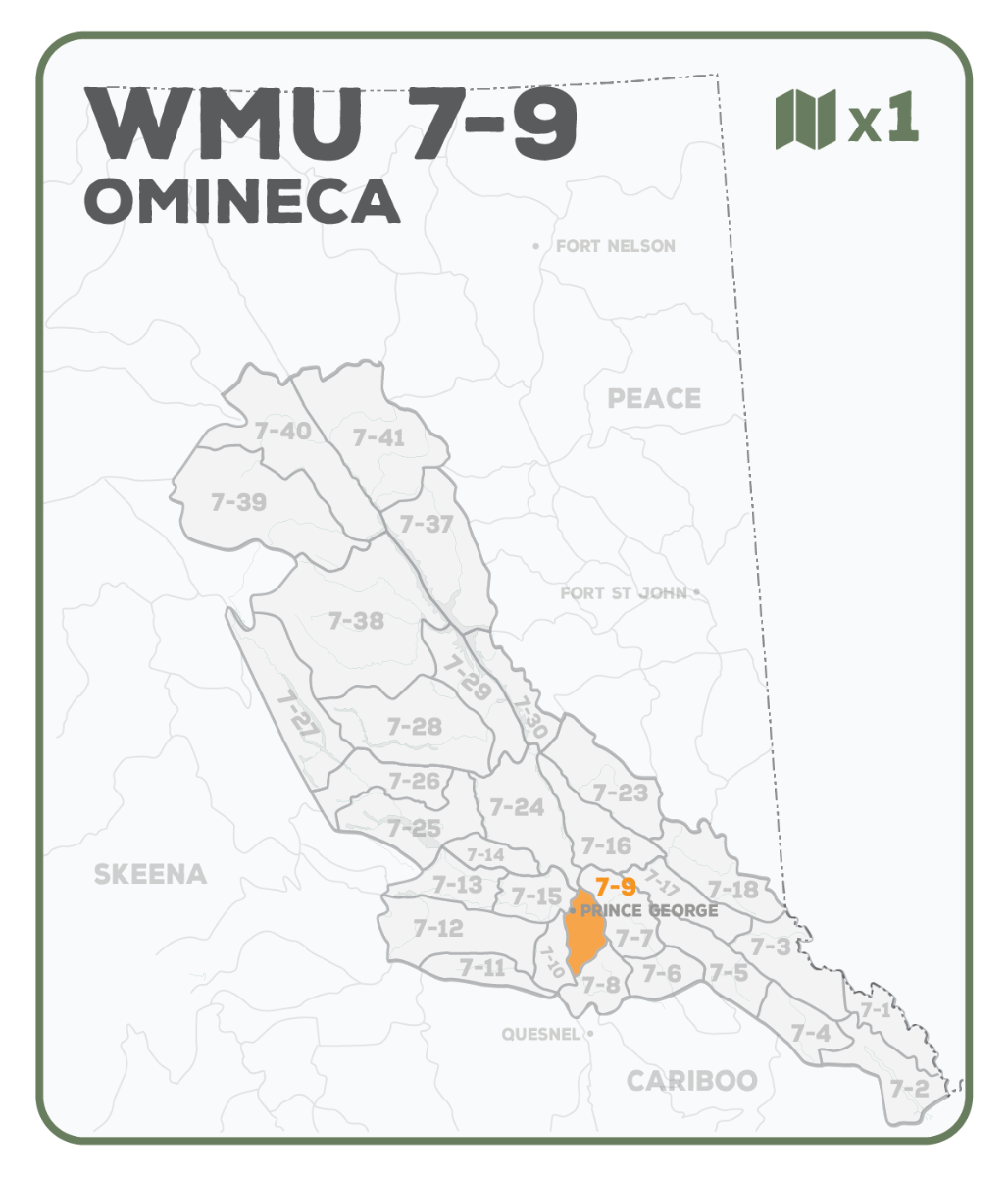 WMU 7-9 Omineca Region - Hunting Topo BC – Backroad Maps