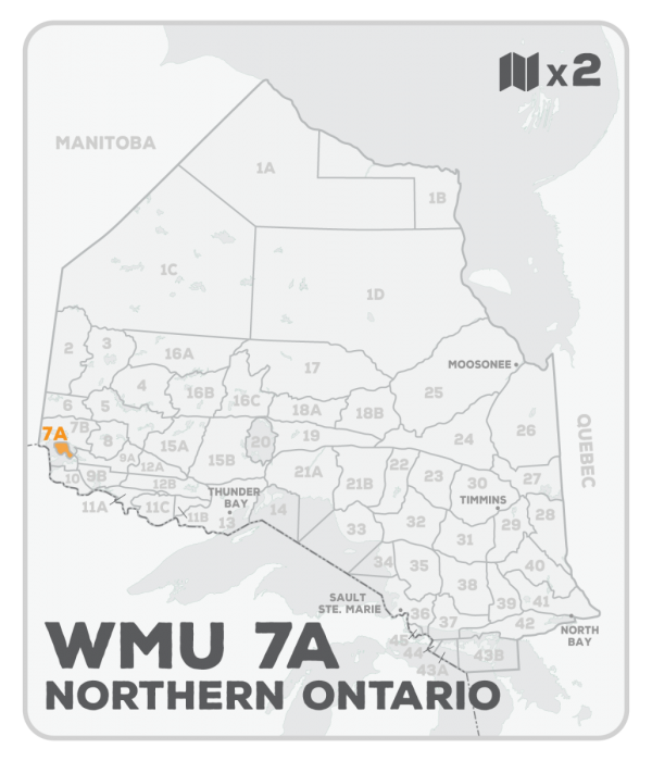 WMU 7A Hunting Bundle - Northern Ontario (2 maps) – Backroad Maps