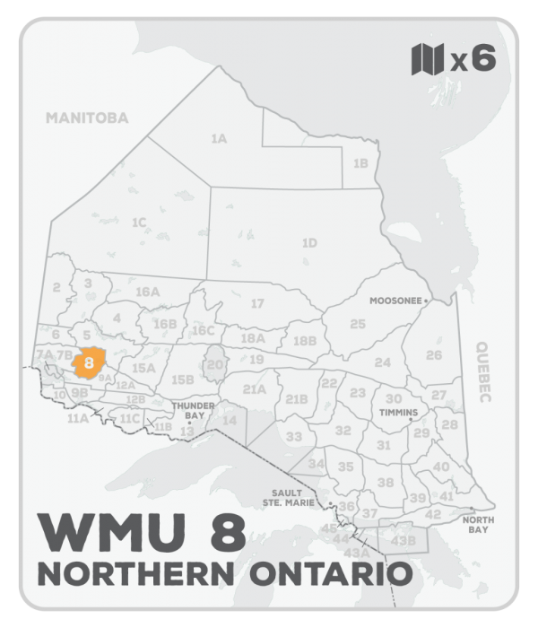 WMU 8 Hunting Bundle - Northern Ontario (6 maps) – Backroad Maps