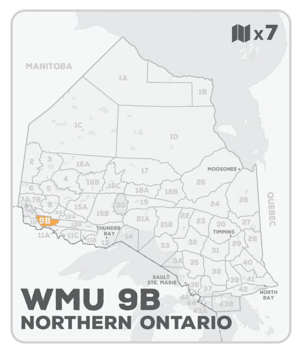 WMU 9B Hunting Bundle - Northern Ontario (7 maps) – Backroad Maps