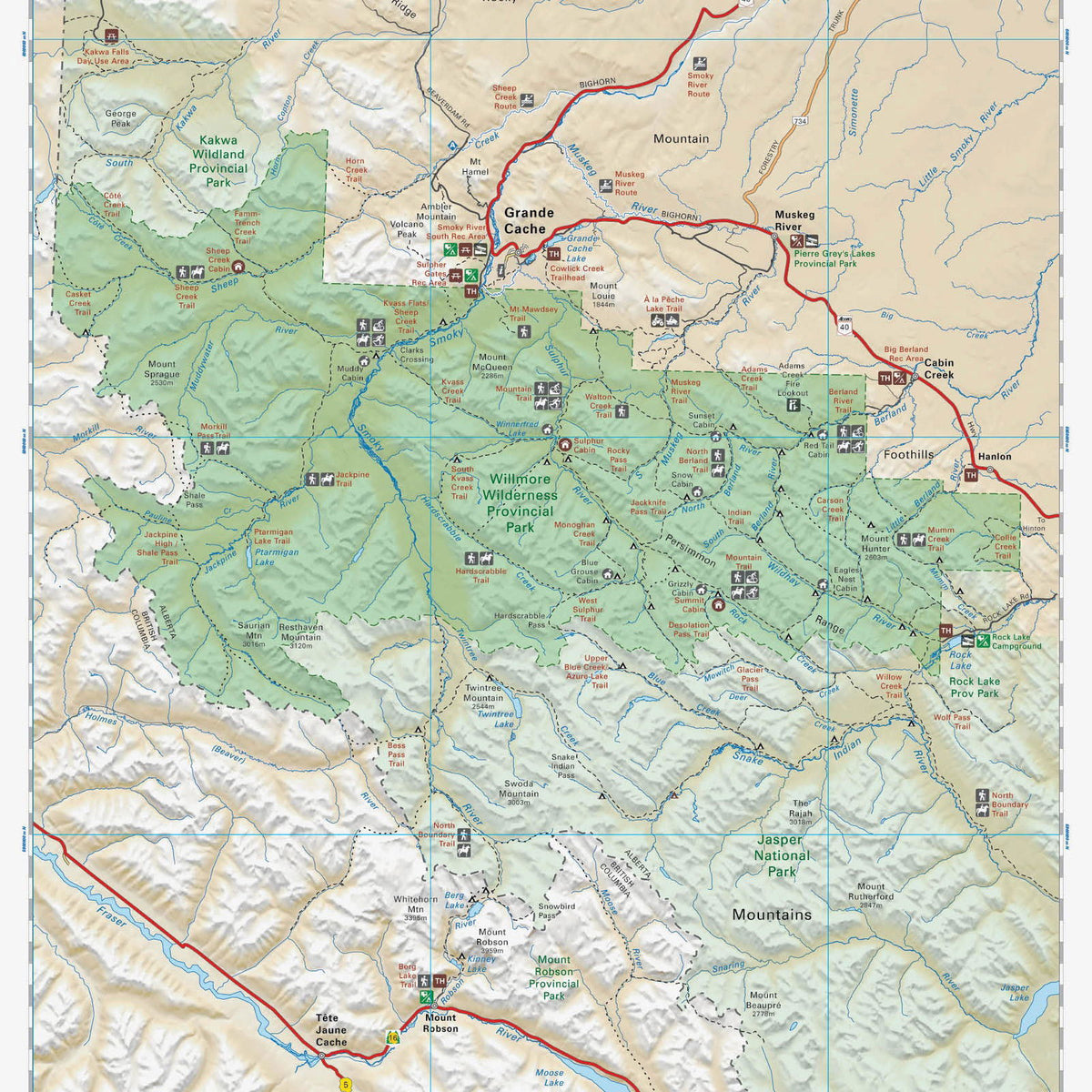 Willmore Wilderness Provincial Park AB - Wall Map – Backroad Maps