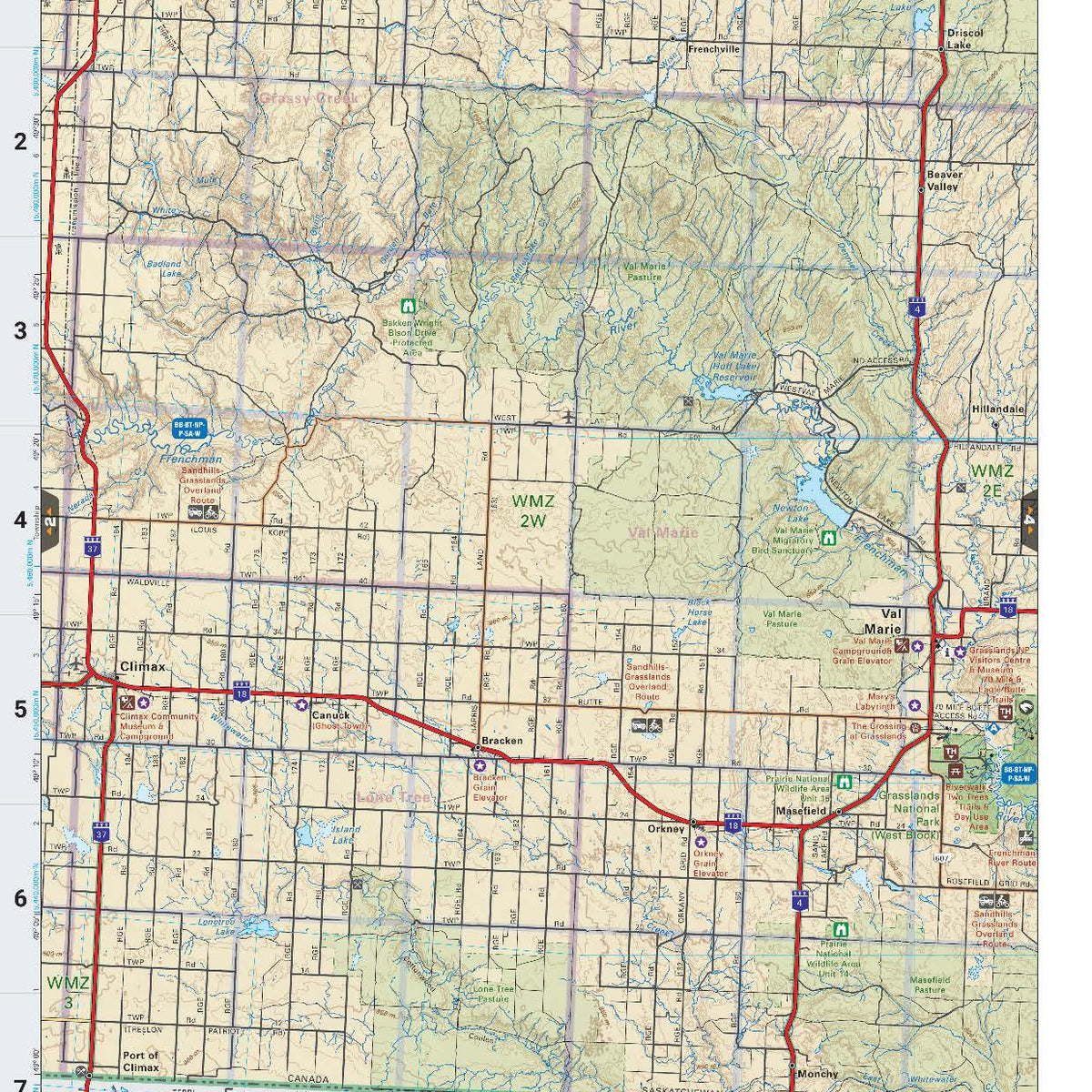 SKSK3 TOPO Map - Val Marie – Backroad Maps